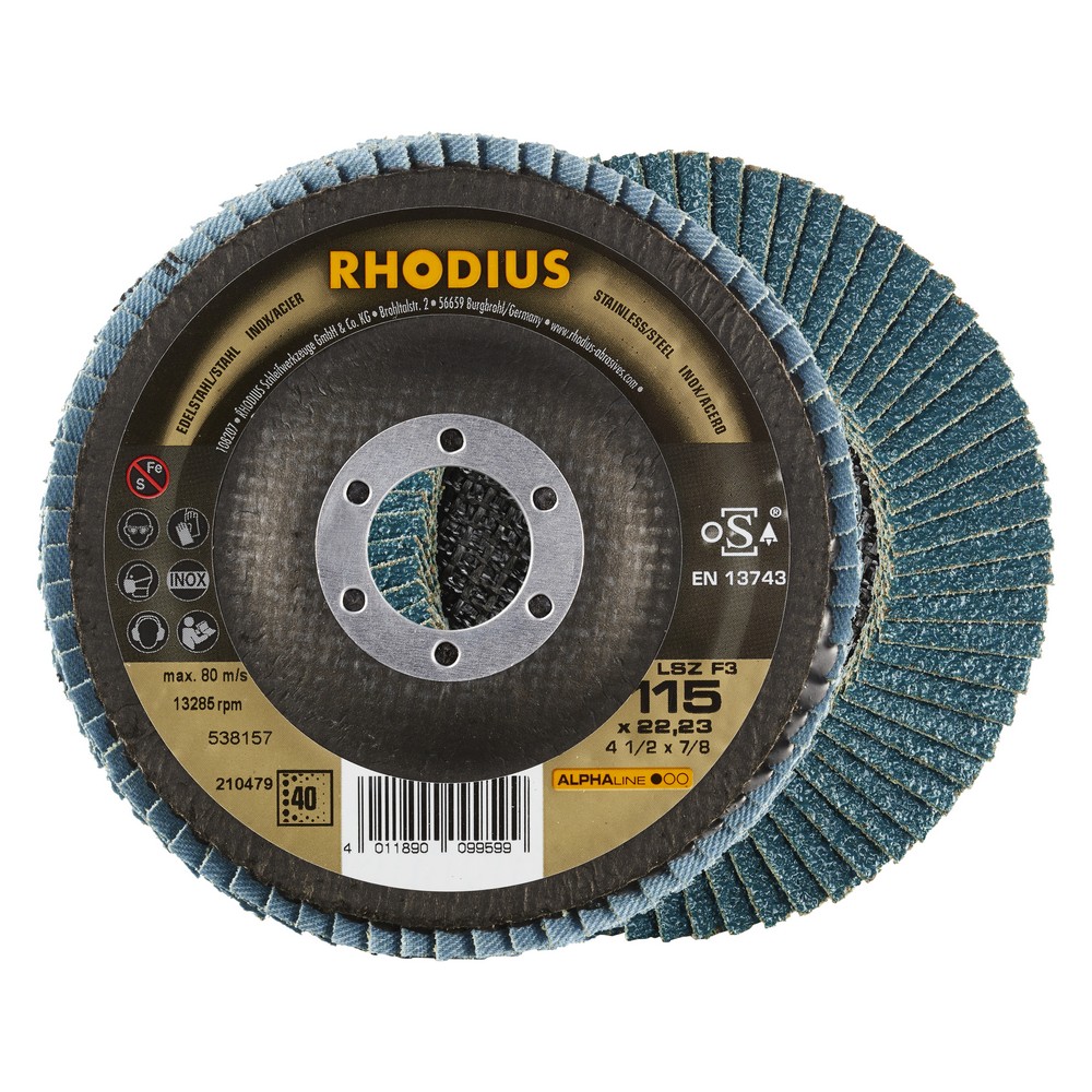 Flap disc V conical LSZ F3 115 x 22,23mm K40 | Valkenpower
